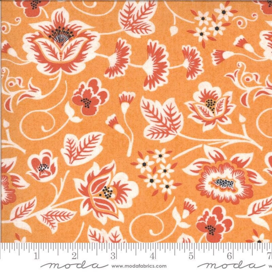Cider by Basic Grey for Moda Fabrics Peach Orange Fabric With Red ...
