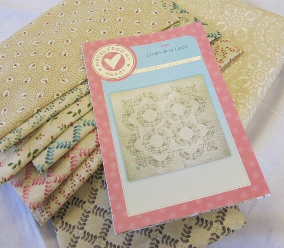 Linen and Lace Quilt Kit designed by Sandy Gervais. | Etsy
