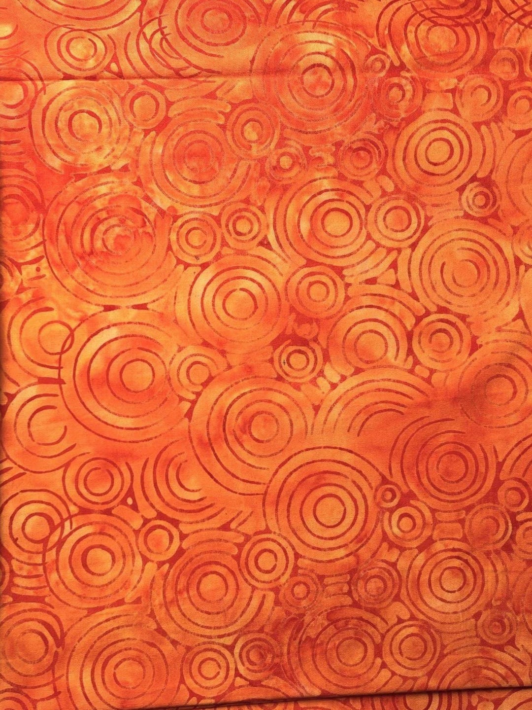 Orange and Red Batik With Concentric Circles Batik by the Half Yard - Etsy