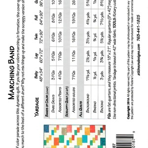 Marching Band by Atkinson Designs Scrappy and Dynamic Fat Quarter Quilt Pattern - Etsy