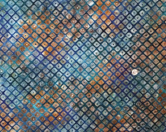 Dark Blue Print Fabric - Etsy