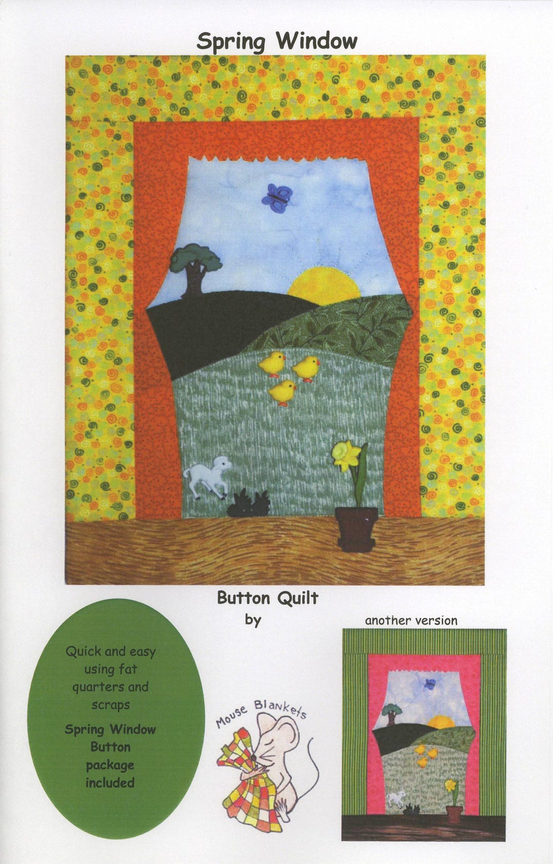 Spring Window Button Quilt Pattern by Mouse Blankets - Etsy