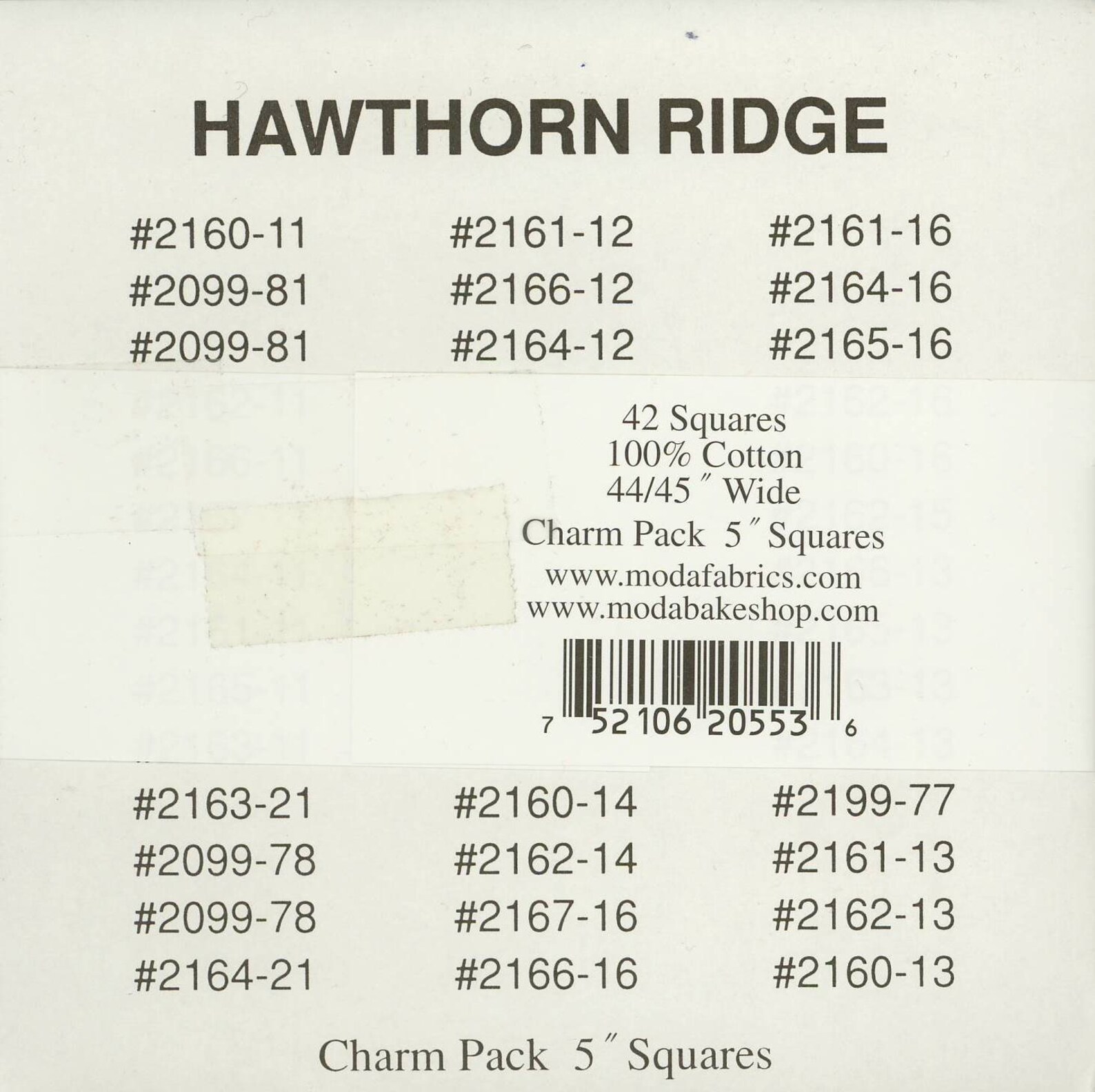 Hawthorn Ridge Charm Pack by Jan Patek for Moda - Etsy