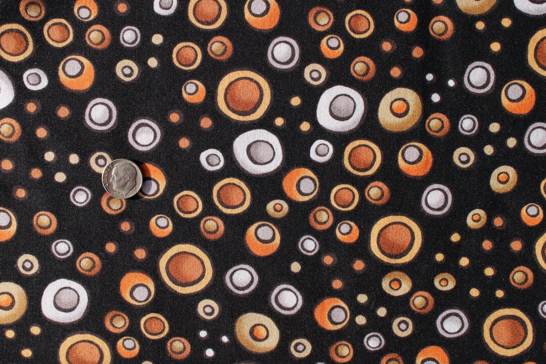 Doggie Dots Loralie Designs Black 12" X WOF - Etsy