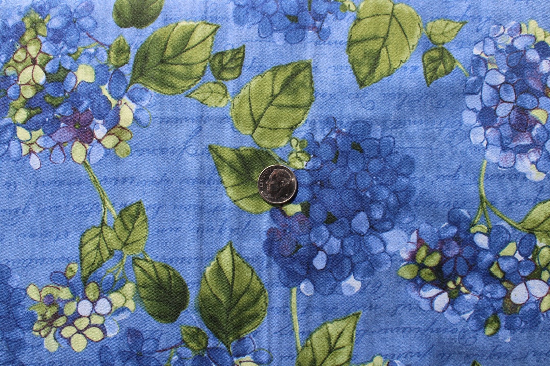 Heavenly Hydrangeas by Sue Zipkin for Clothworks Fabric by the Half ...