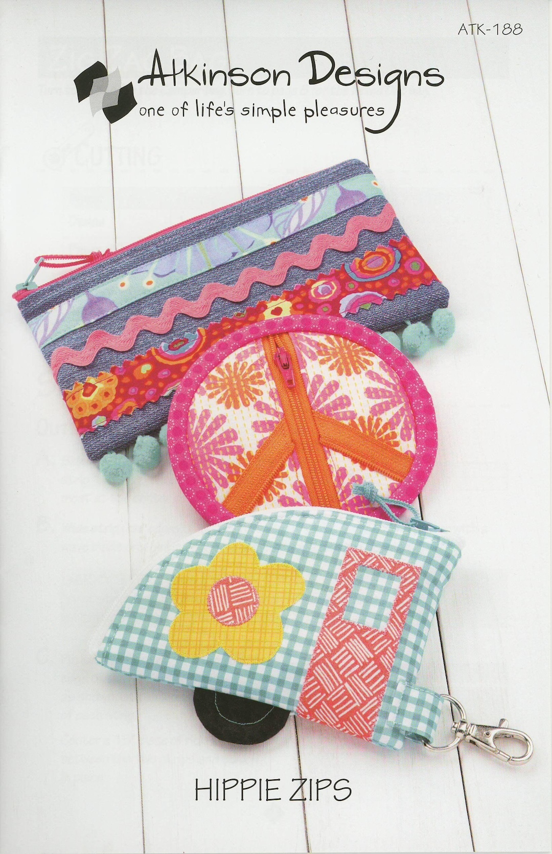 Hippie Zips Pattern by Atikinson Designs - Etsy