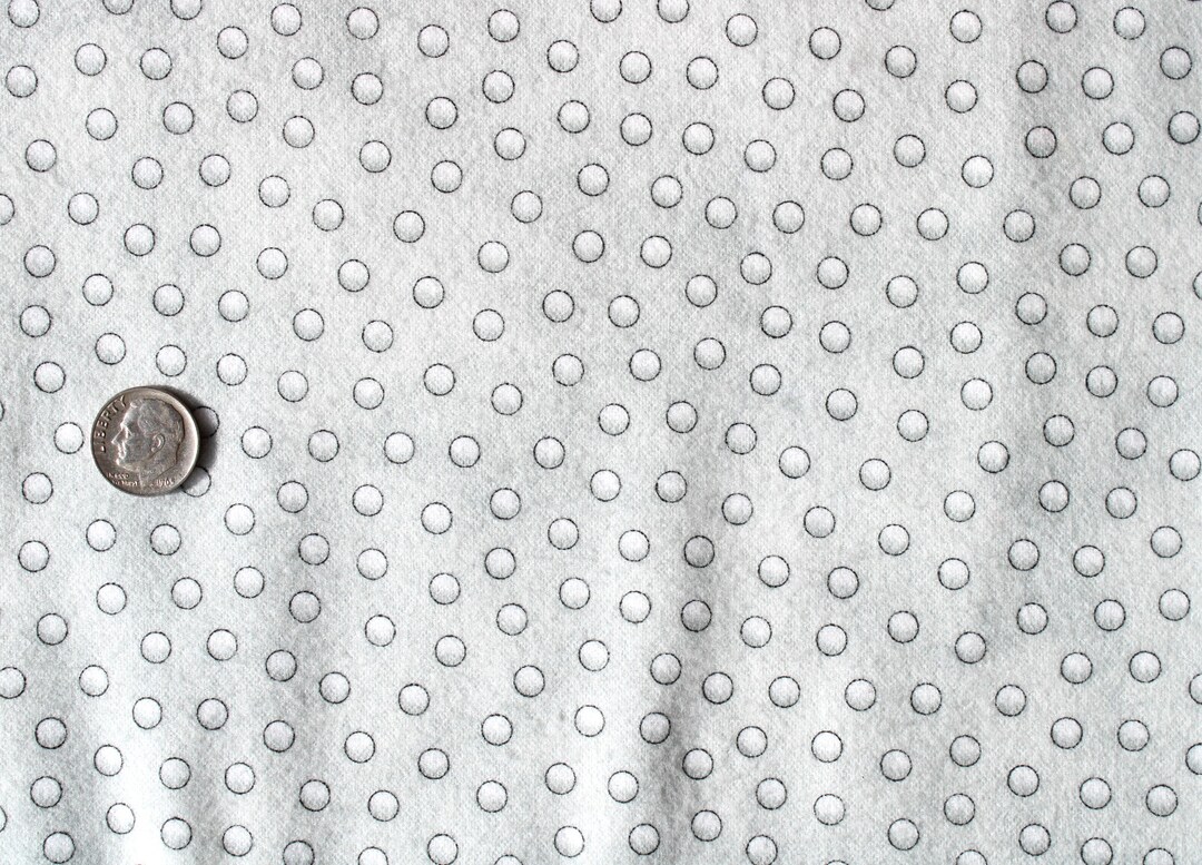 Frolick in Snow Gray Polka Dot Flannel by Kris Lammers Maywood Studios ...