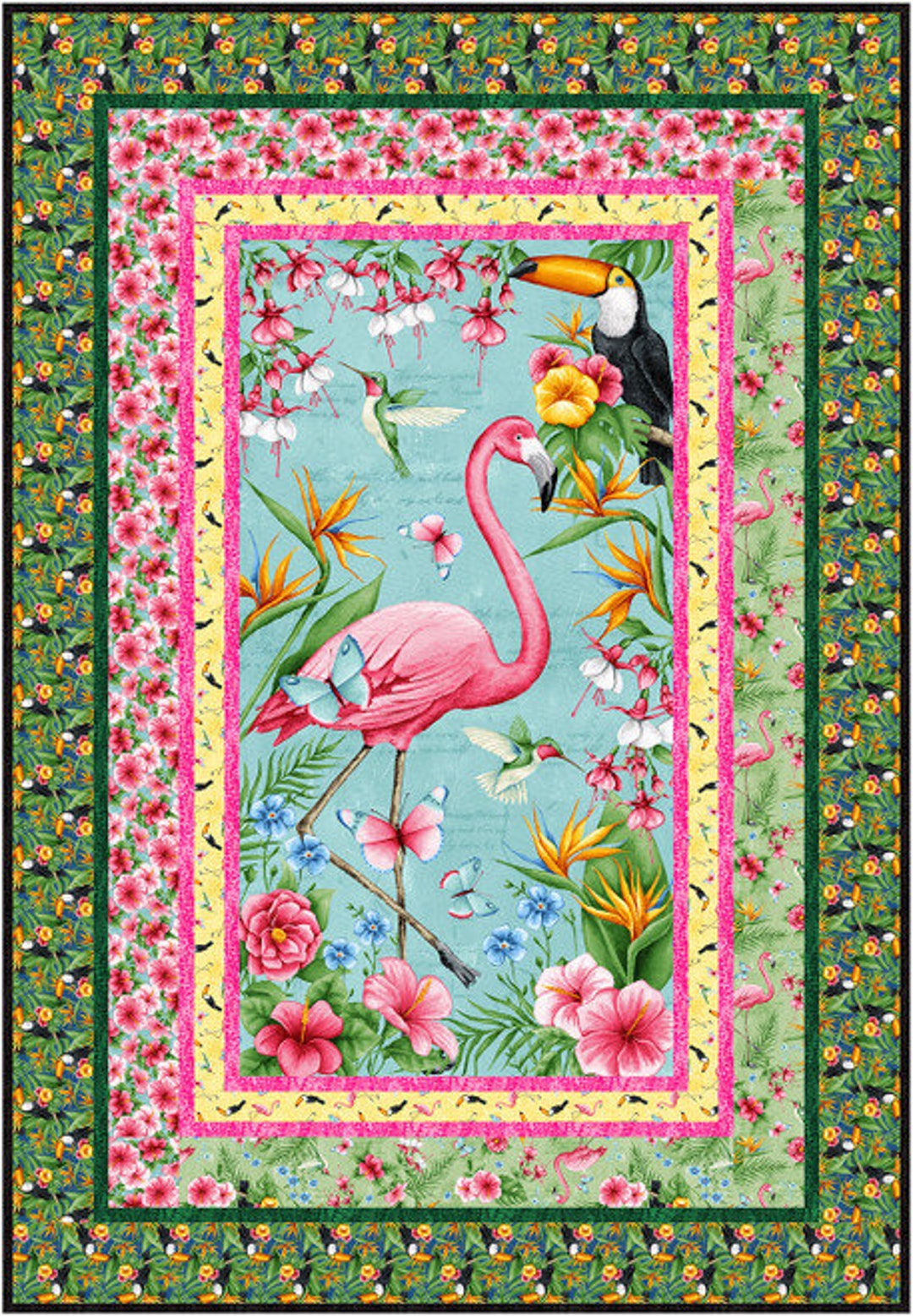 Tropical Vibes Quilt Kit 1 by Emma Leach for Blank Quilting 45 X 65 - Etsy