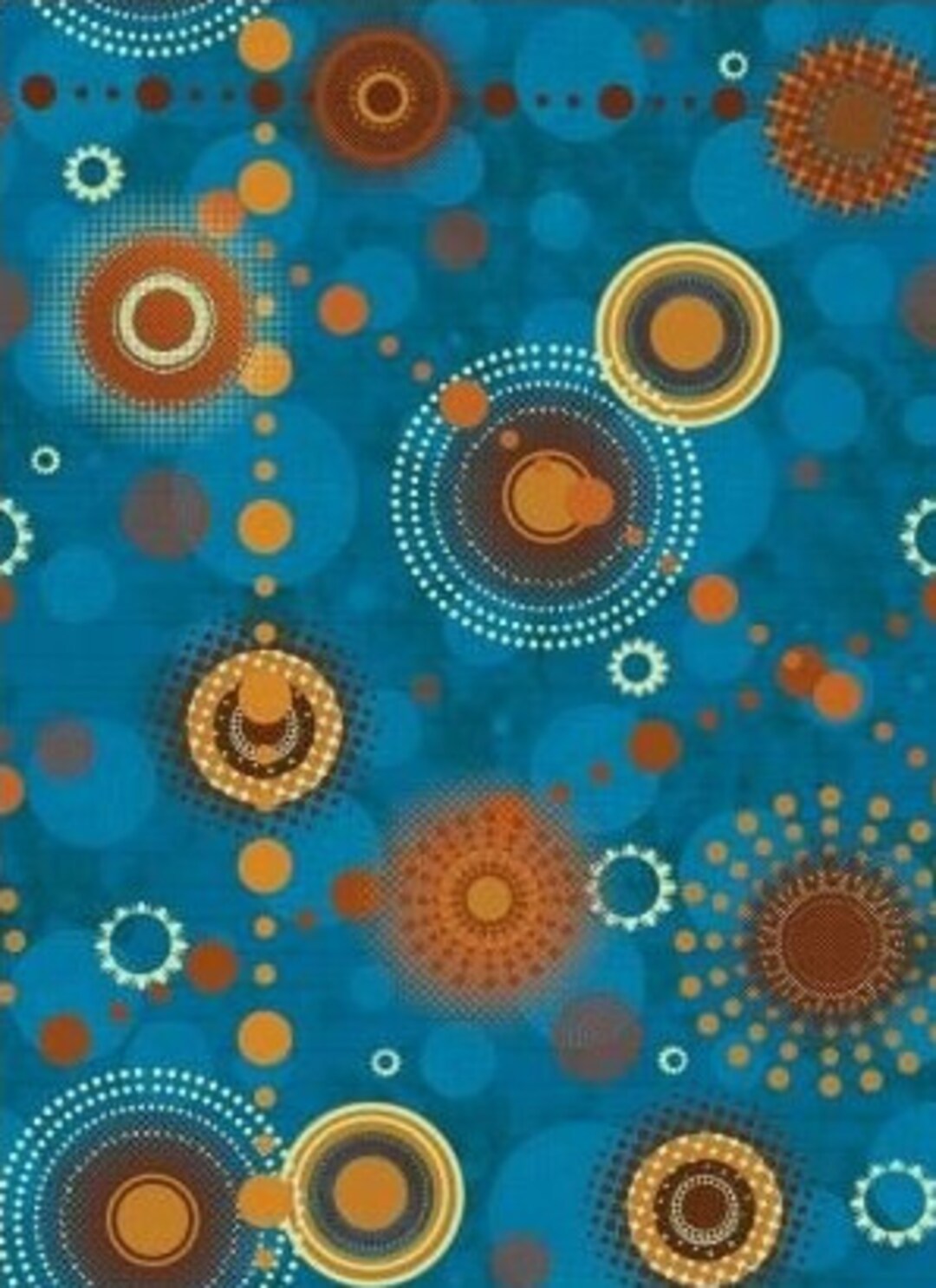 Code Keepers by Lerre for Clothworks Dark Blue Fabric With Circle and ...