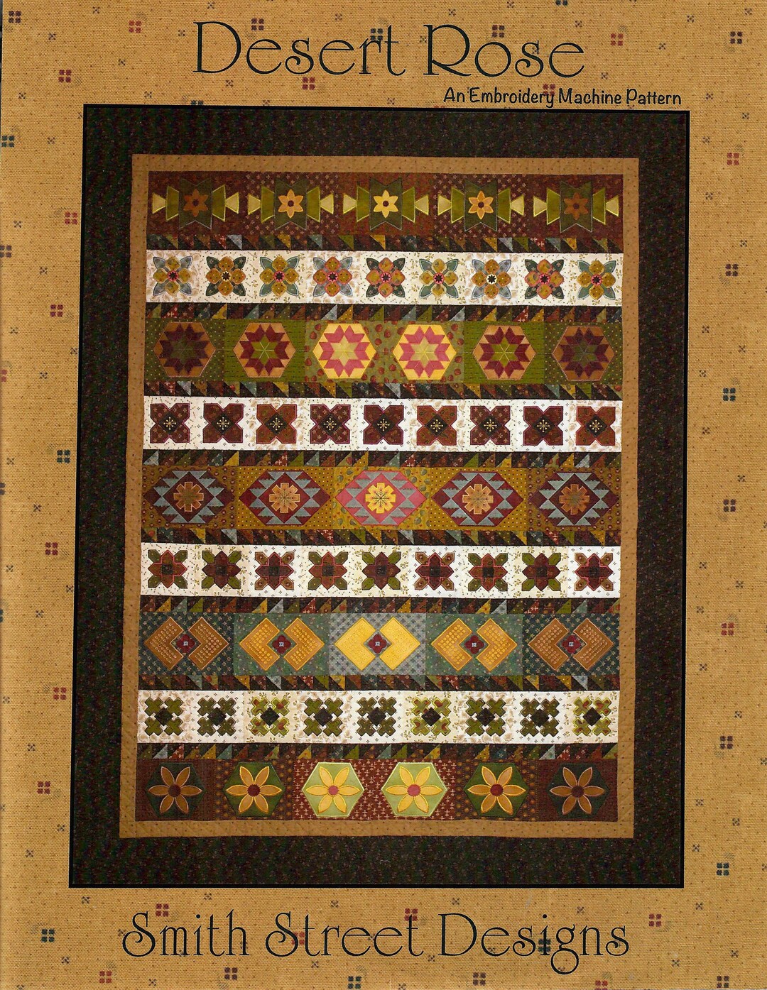 Desert Rose Embroidery Machine Applique Quilt Kit Designed by Smith ...