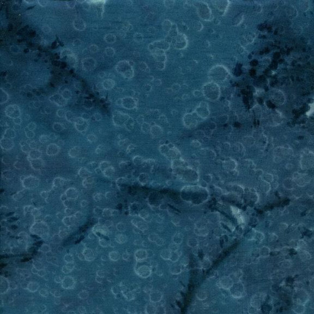 Dark Blue Watercolor Batik by Island Batiks Fabric the Half Yard - Etsy