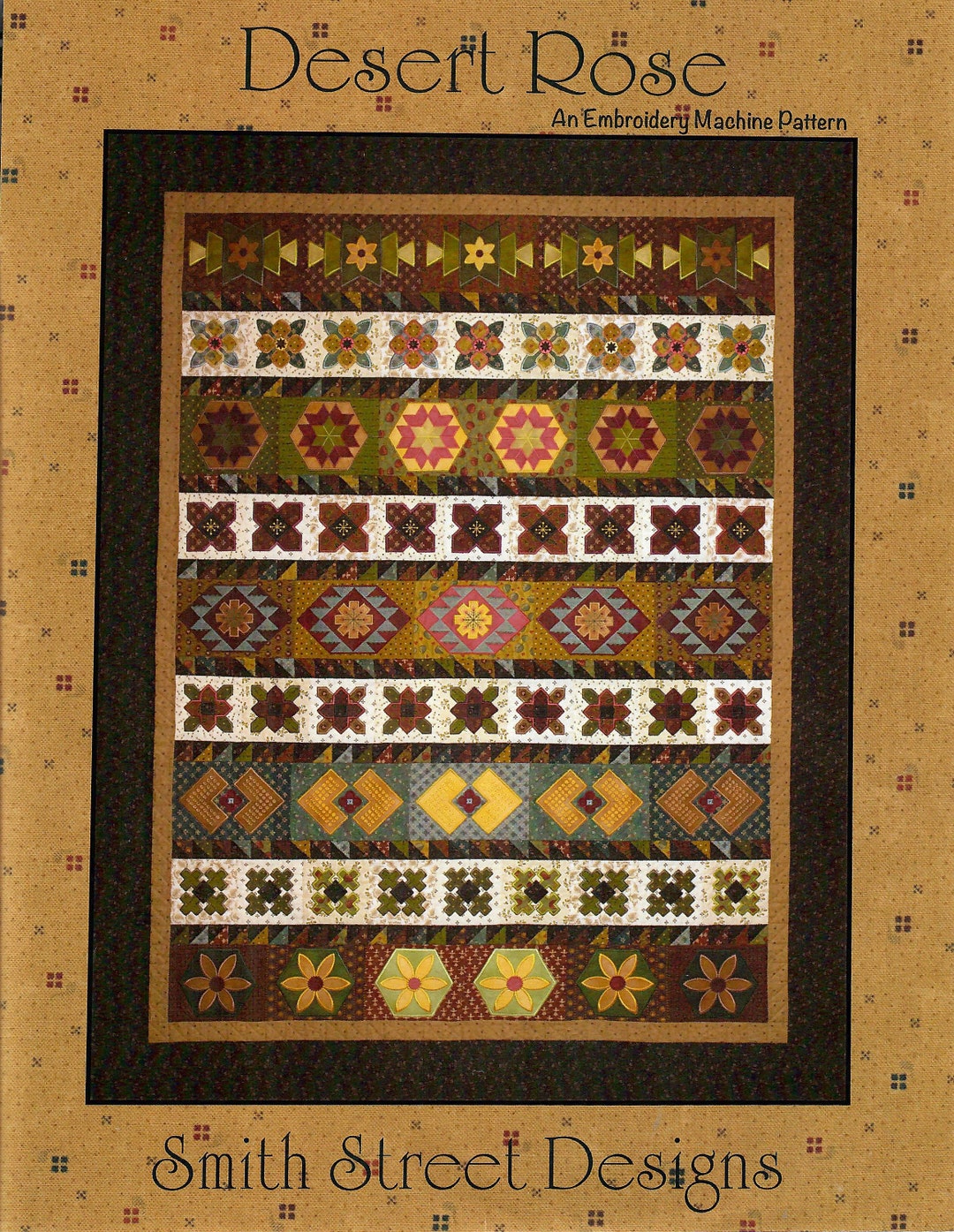 Desert Rose Embroidery Machine Applique Quilt Kit Designed by Smith ...