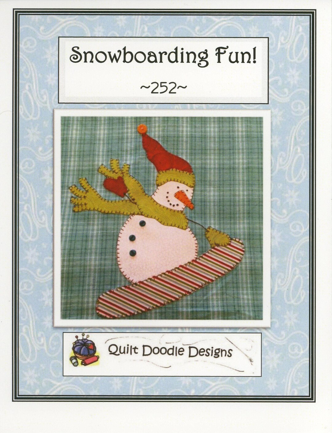 Snowboarding Fun Pattern by Quilt Doodle Designs - Etsy