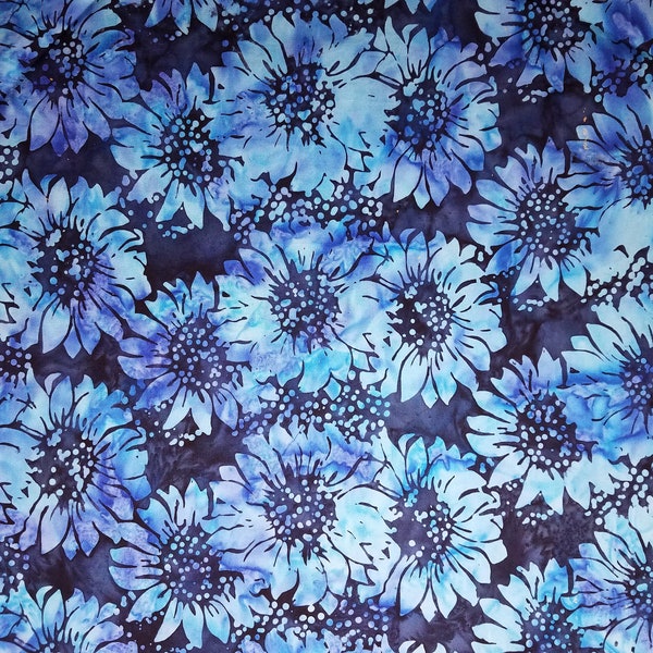 Sunflower Fabric Blue Background - Etsy