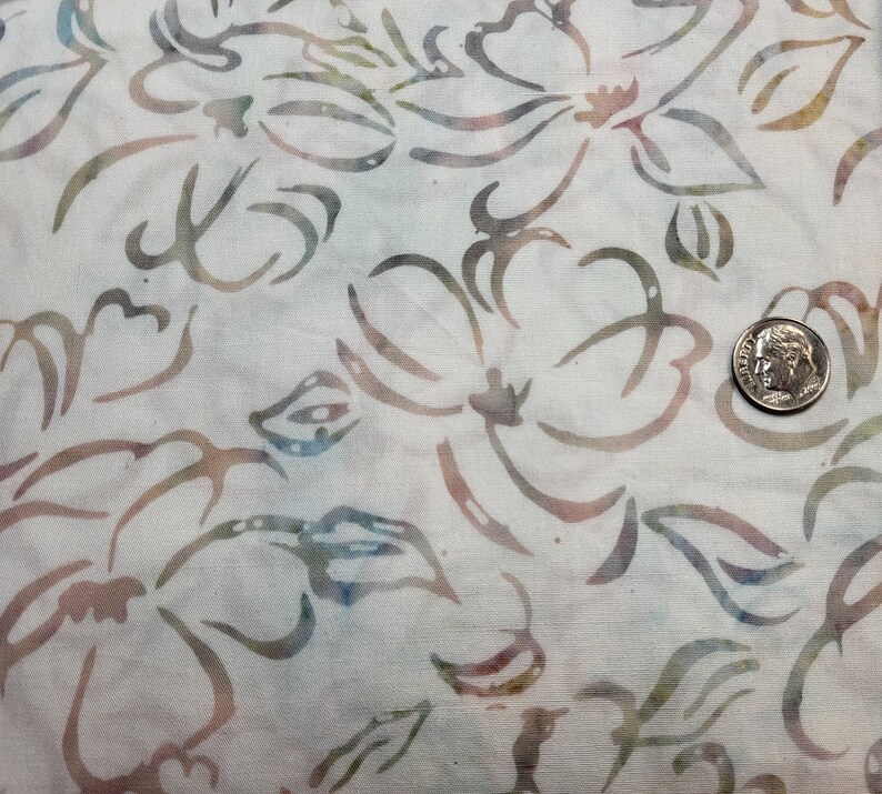 Cream Background With Light Green, Light Blue, and Light Purple Print ...