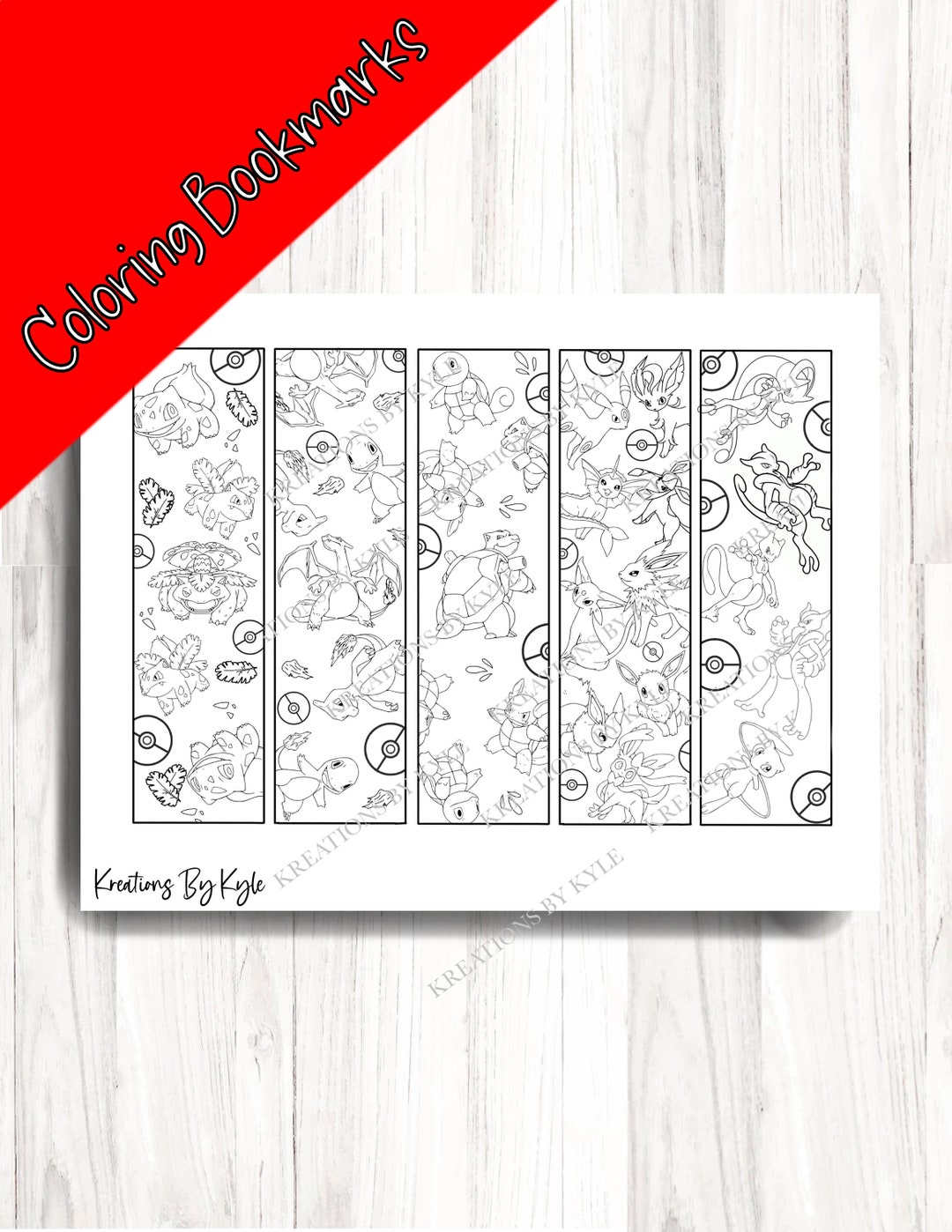 Cartoon Printable Coloring Bookmarks - Party Craft Printable - Coloring ...