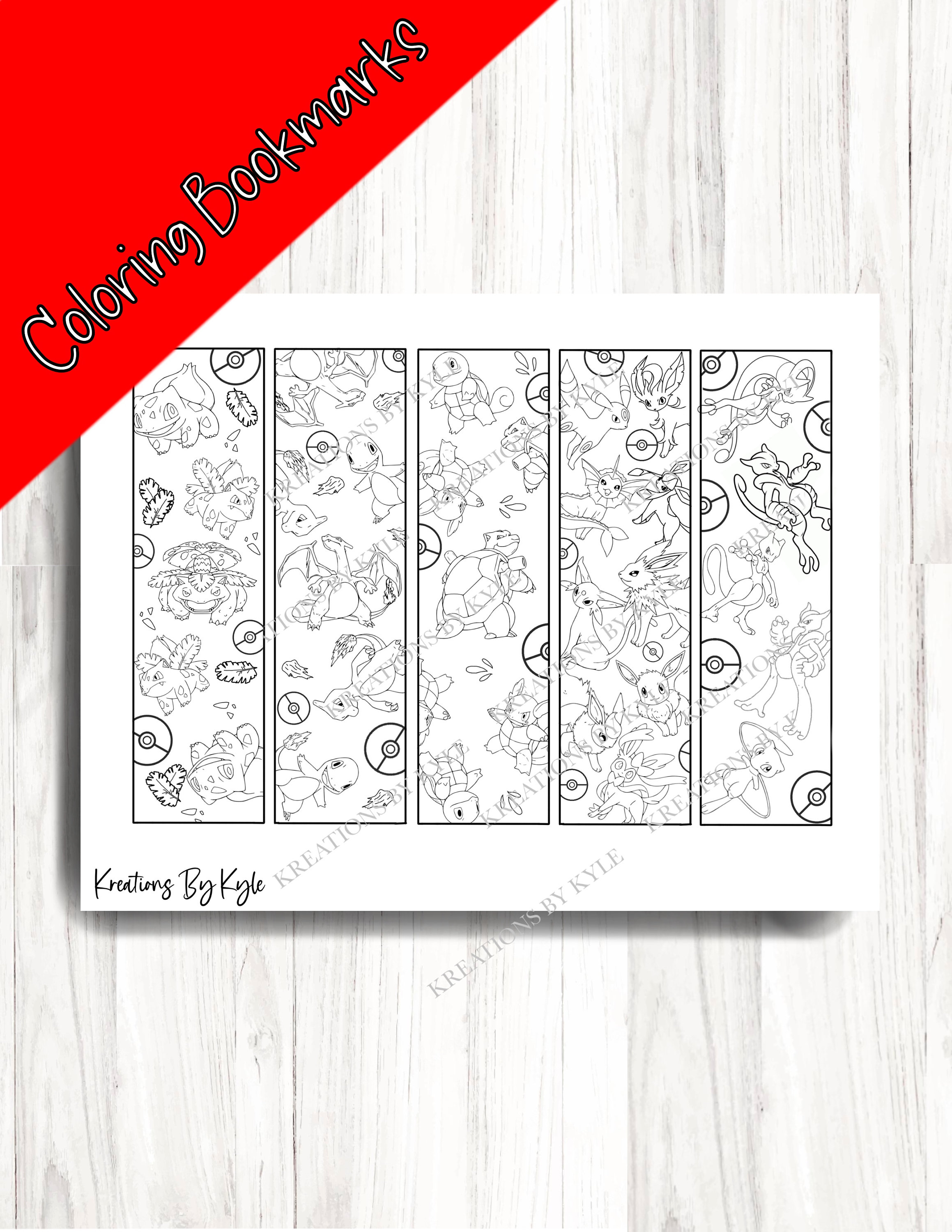 Cartoon Printable Coloring Bookmarks - Party Craft Printable - Coloring ...