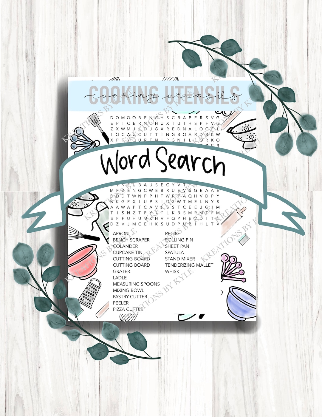 Cooking Word Search PRINTABLE - Homeschool Printable - Cooking ...