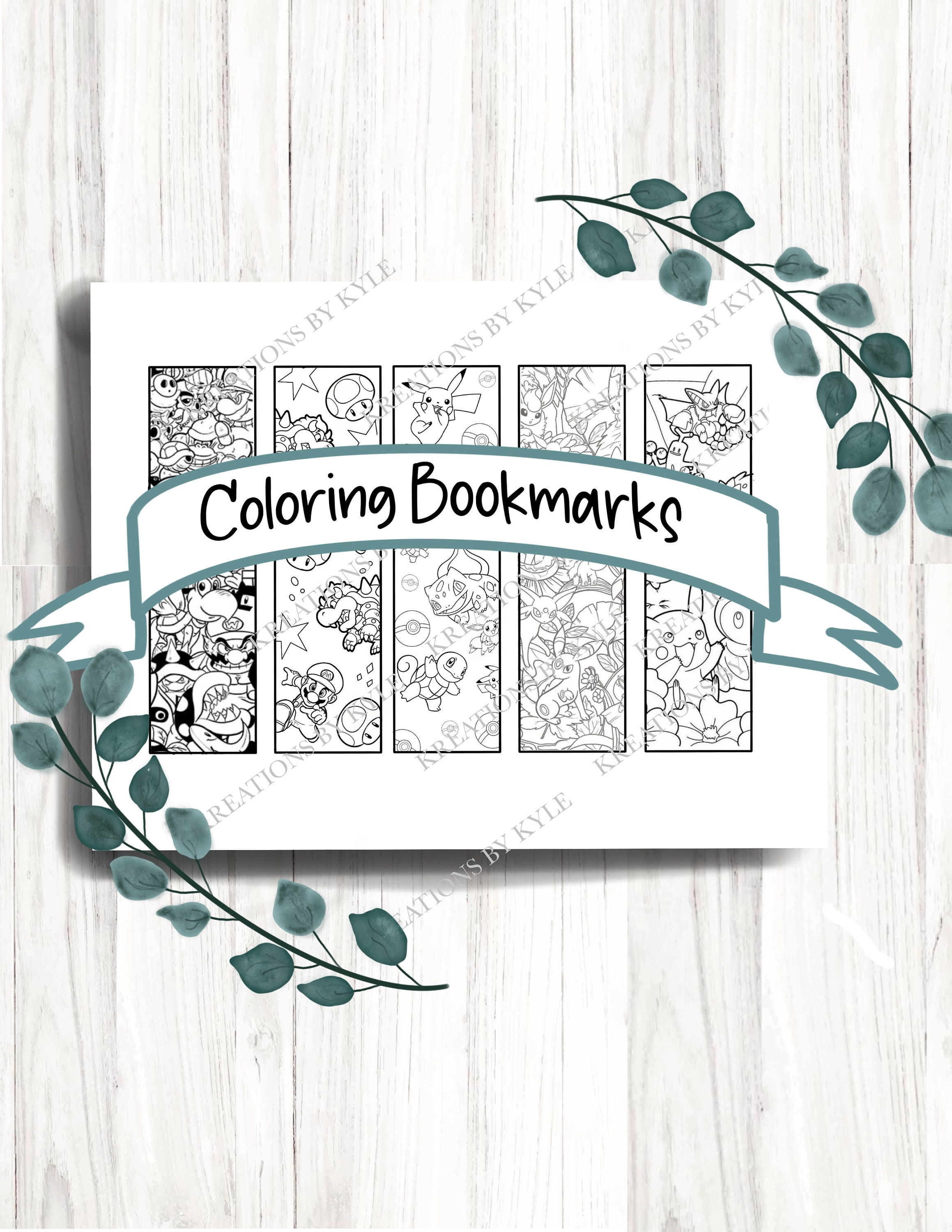 PRINTABLE Cartoon Bookmark Coloring Page - DIY Bookmark - Classroom ...