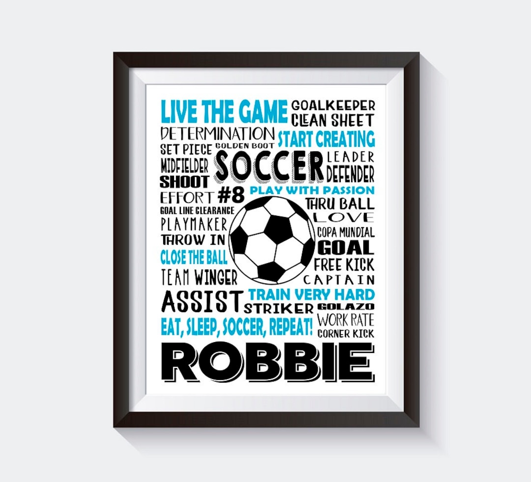 Personalized Soccer Poster - Soccer Gift | End of Season Poster | Team ...