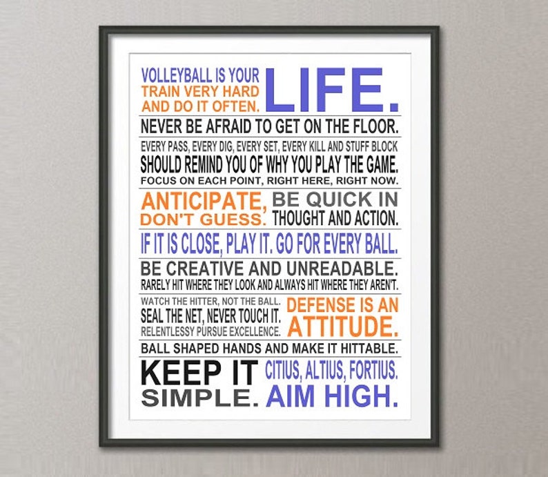Volleyball is Your Life Custom Manifesto Poster Print - Etsy