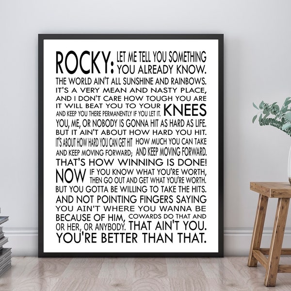 Rocky Balboa - Etsy