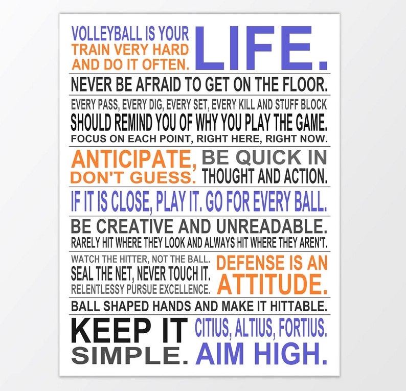 Volleyball is Your Life Custom Manifesto Poster Print - Etsy