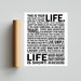 This is Your Life Motivational Manifesto Poster Unframed Typography ...