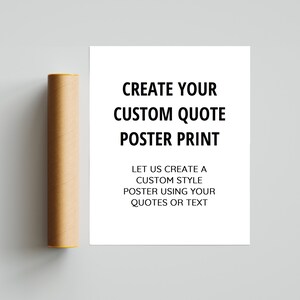 Custom Quote Wall Art Create A Custom Text Poster Custom Quote Print ...