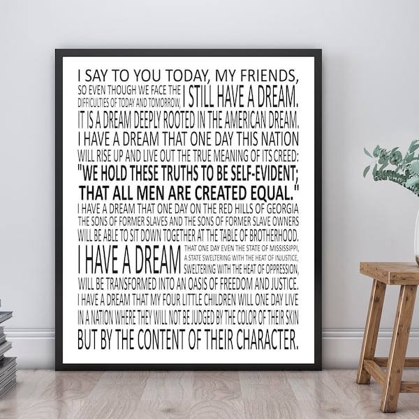 I Have a Dream Print - Etsy