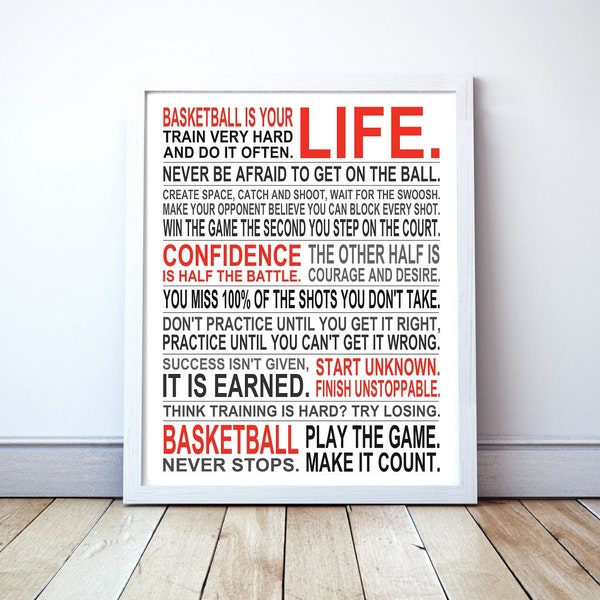 Basketball Poster - Etsy