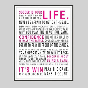 Play the Game - Soccer Manifesto Poster 18" X 24" | Unframed | Soccer ...