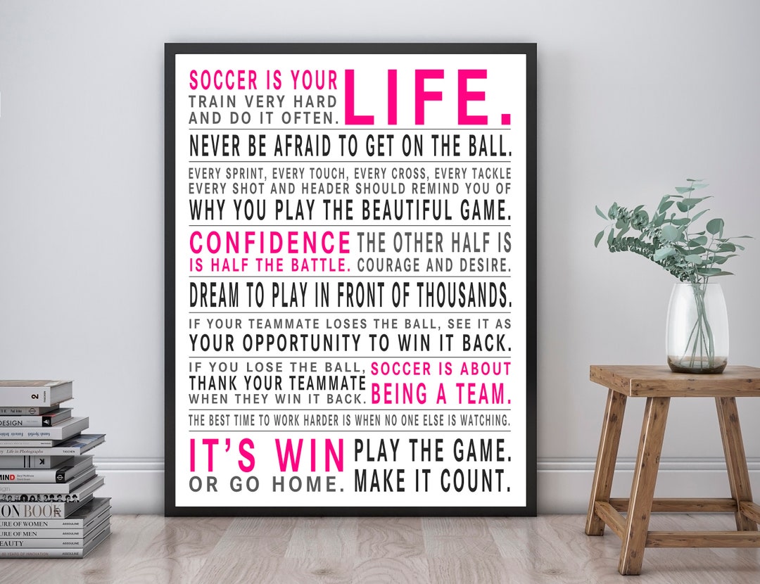 Play the Game - Soccer Manifesto Poster 18" X 24" | Unframed | Soccer ...