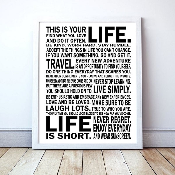 This is Your Life Poster - Etsy