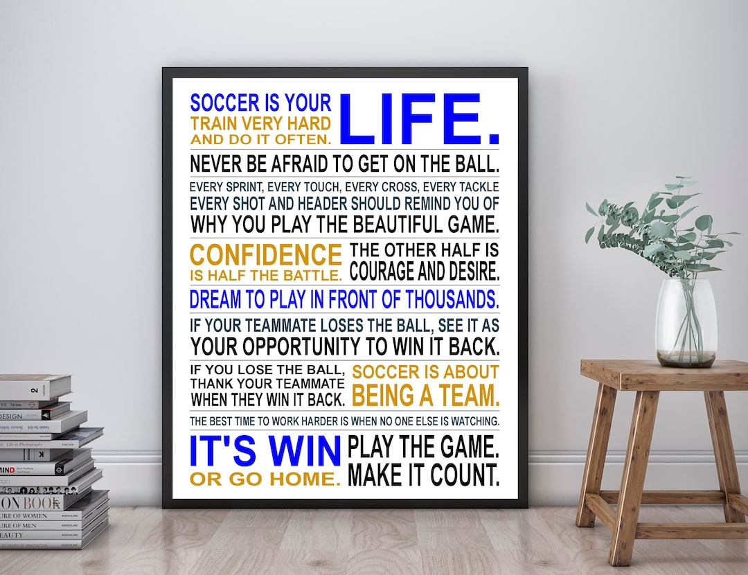 Soccer is Your Life DIGITAL DOWNLOAD Soccer Poster - Etsy