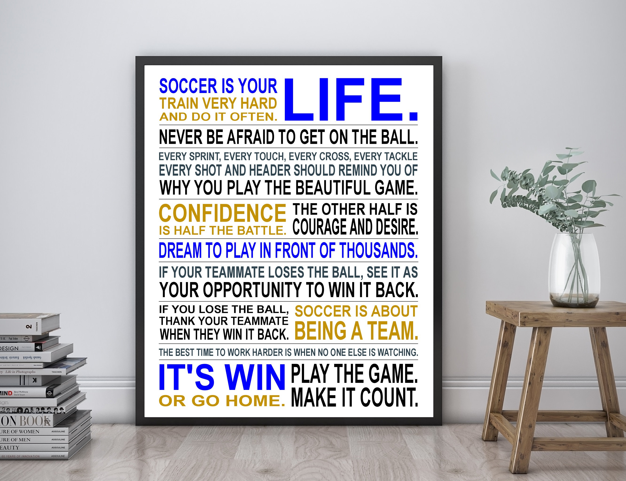 Soccer Is Your Life DIGITAL DOWNLOAD Soccer Poster | Etsy
