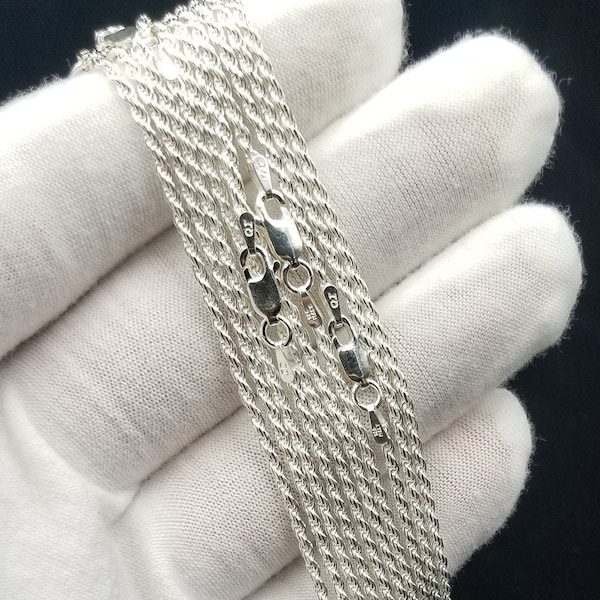Silver Rope Chain - Etsy