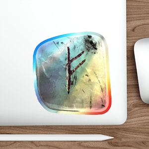 Fehu Rune Holographic Die-cut Stickers - Etsy