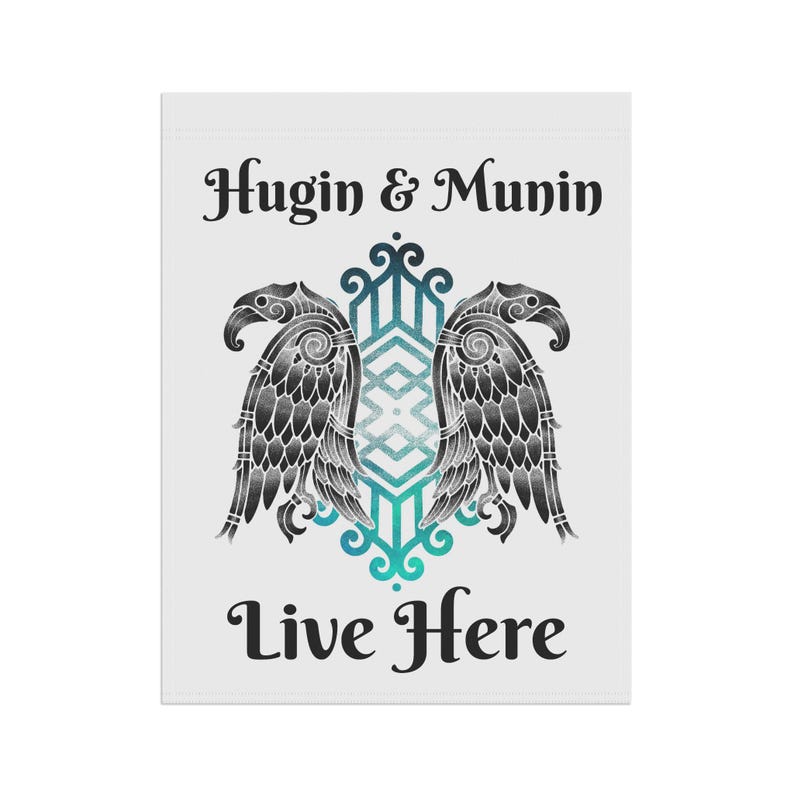 Hugin & Munin Odin's Ravens Garden Banner and Flag - Etsy
