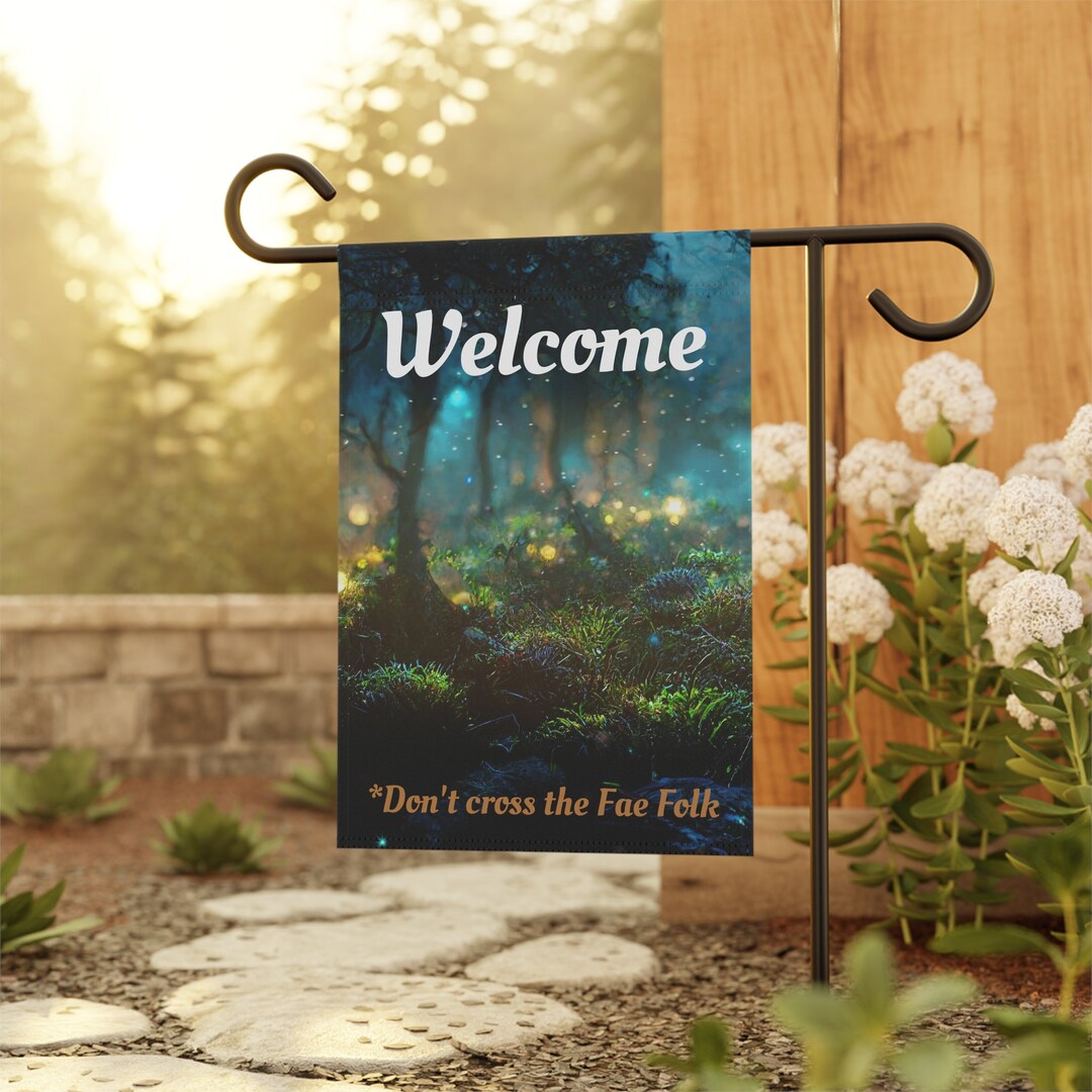 Don't Cross the Fae Folk Welcome Garden & House Banner - Etsy