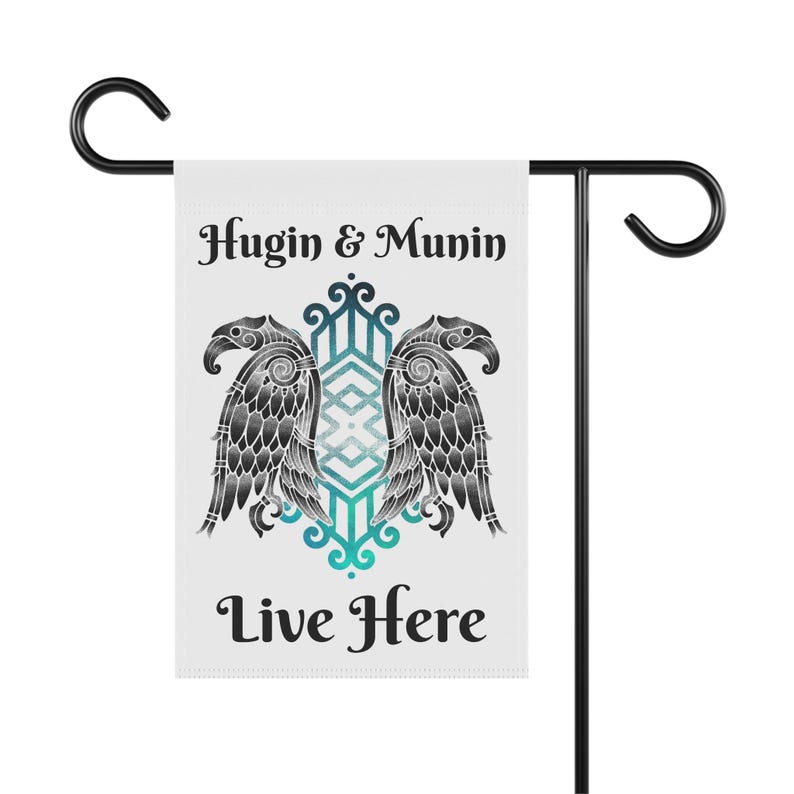 Hugin & Munin Odin's Ravens Garden Banner and Flag - Etsy