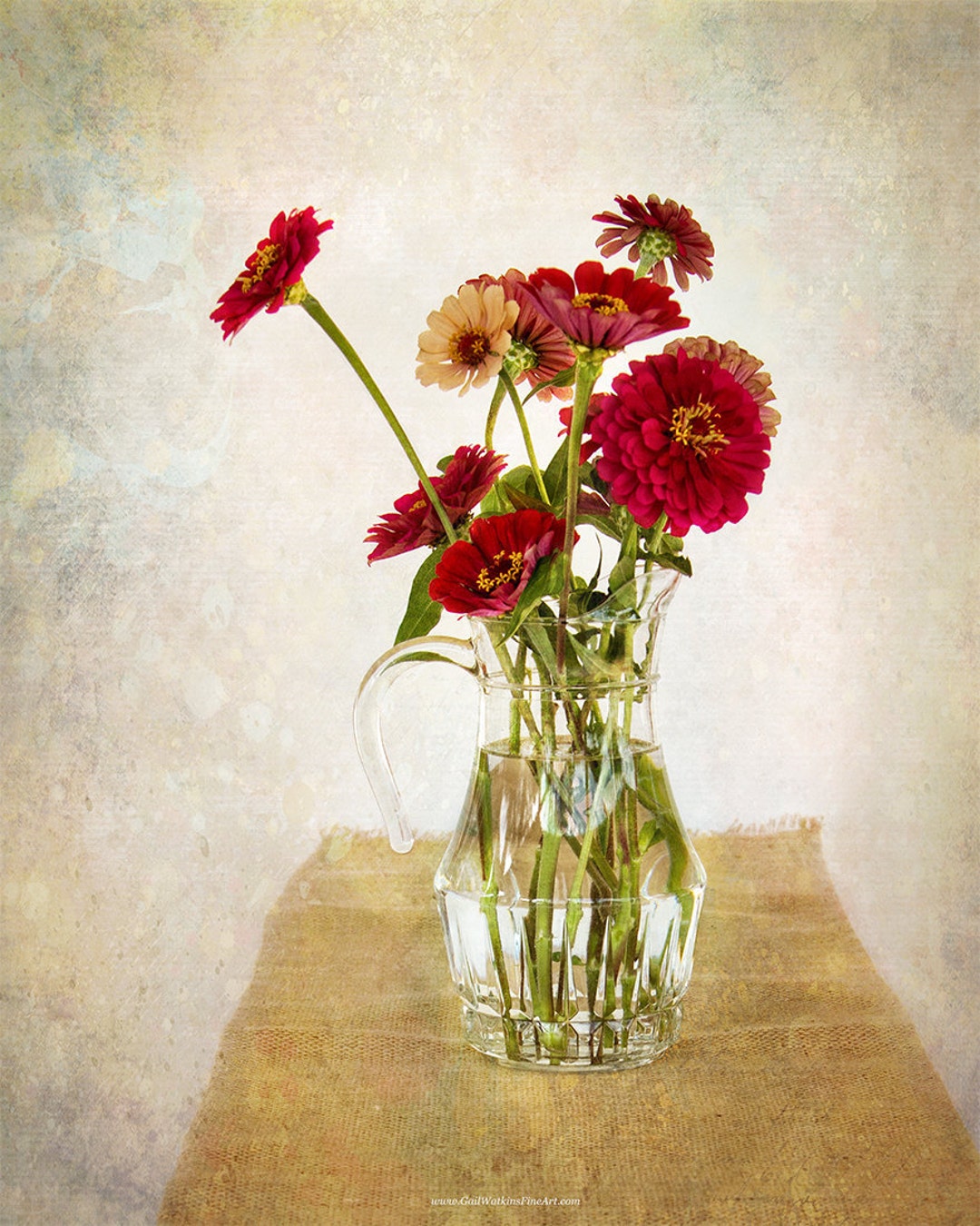 Zinna Floral Fine Art Print Zinnia Still Life Fine Art - Etsy
