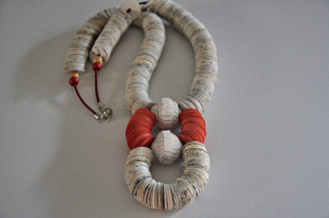 Paper Necklace, Avant Garde Necklace, Bohemian Necklace, Paper Jewelry ...
