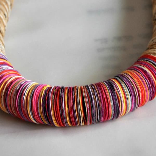 Paper Bead Necklace - Etsy