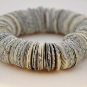Book Paper Statement Bracelet, Recycled Book Pages Bracelet. - Etsy