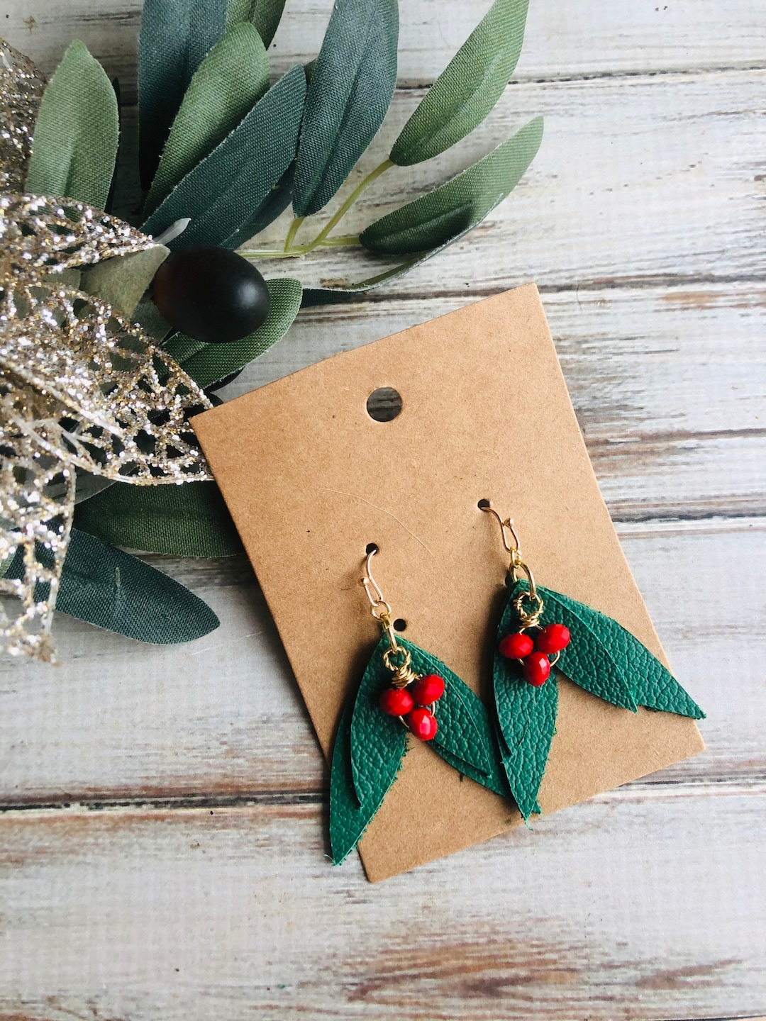 Christmas Mistletoe Earring/christmas Earring/mistletoe Earring ...