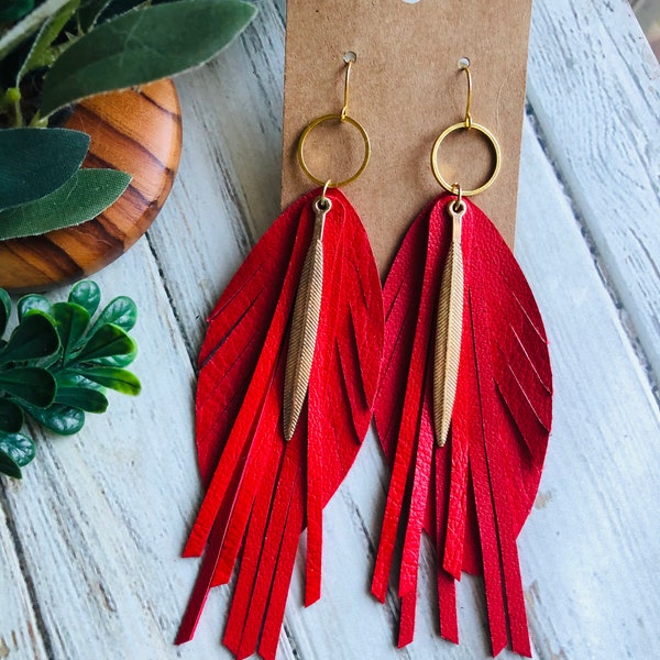Red Feathers - Etsy