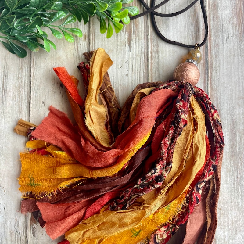 Rust Color Necklace - Etsy