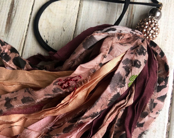 Leopard Copper Sparkle Pearl Pink Maroon Tassel/sari Silk Tassel ...