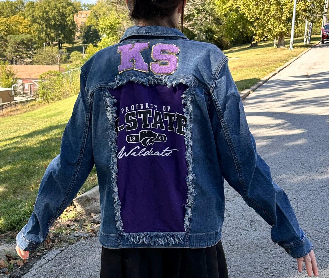 Kansas State Wildcats Denim Jean Jacket - Etsy